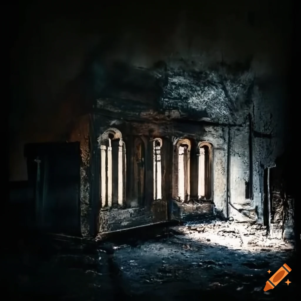 Nikola tesla's burned laboratory remains on Craiyon