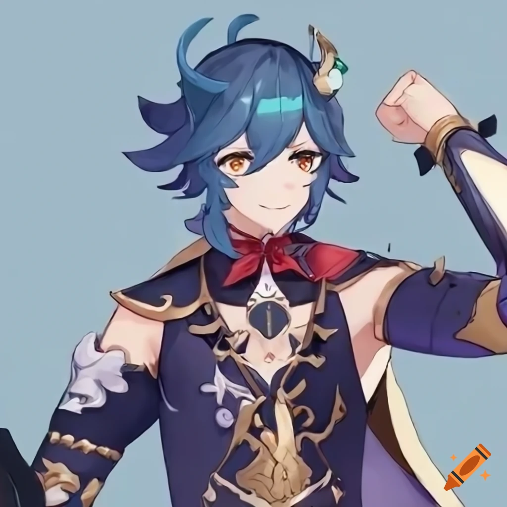 Arleccino and Capitano from Genshin Impact on Craiyon