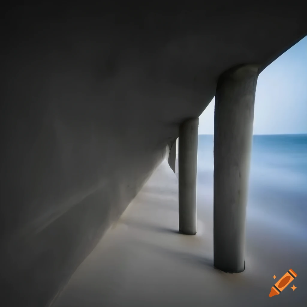 Distorted surrealist view of galveston pier on Craiyon