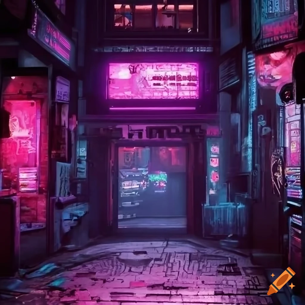 Entrance To A Futuristic Bar On Craiyon