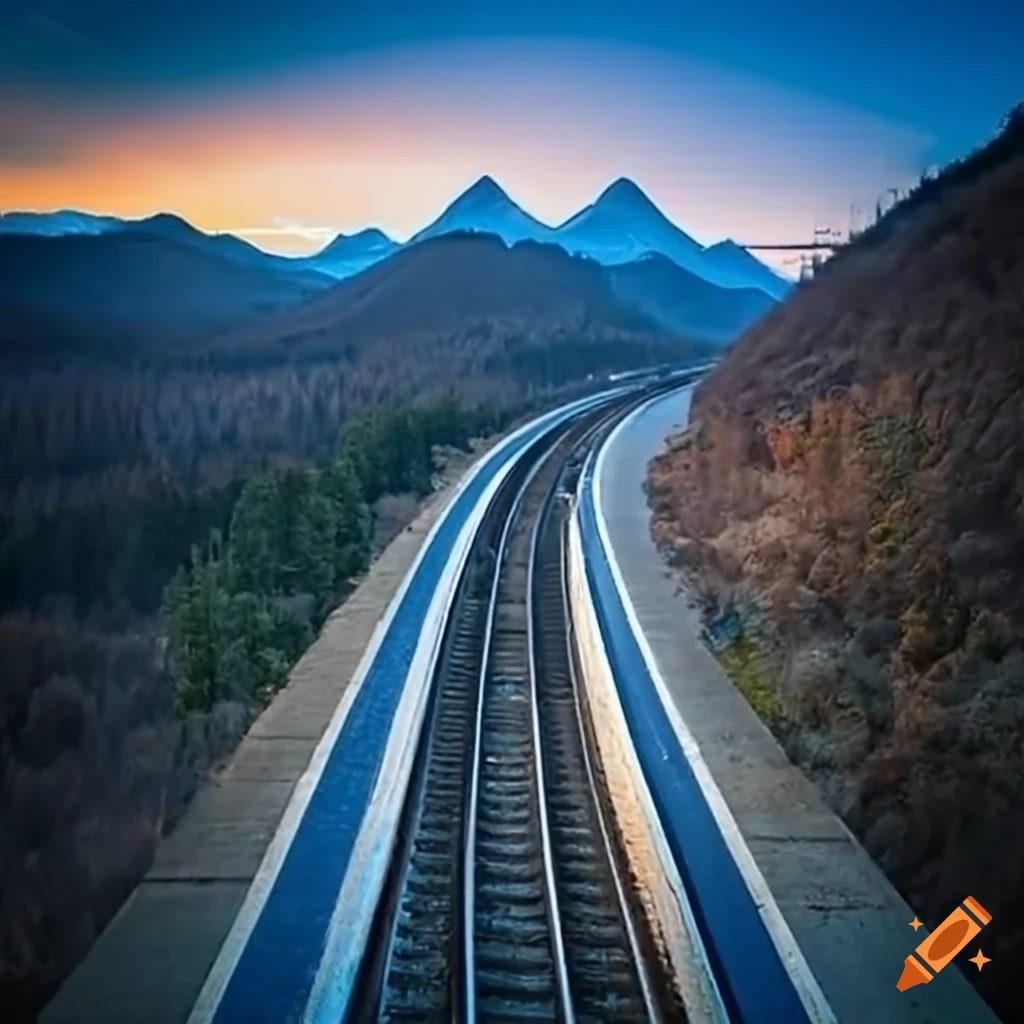 Long distance train and bus on Craiyon