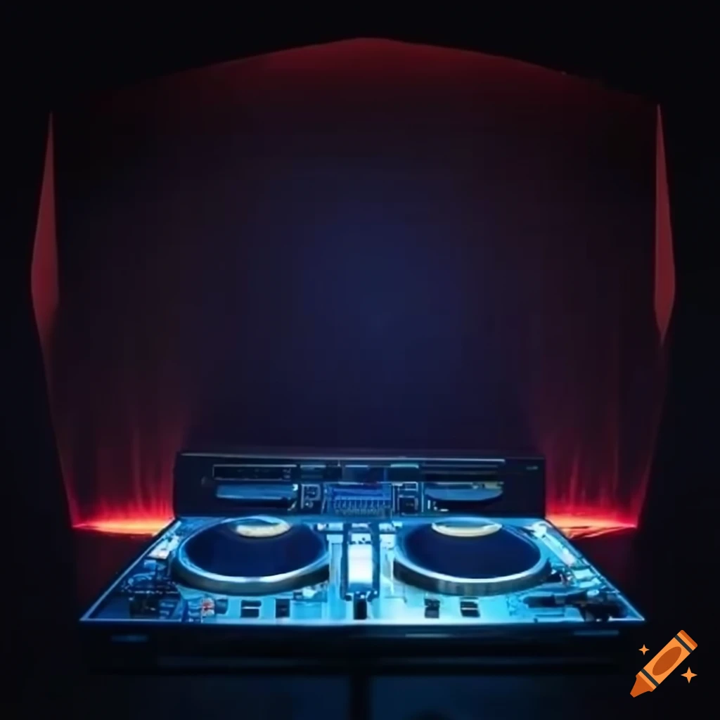 Dj console and dance floor