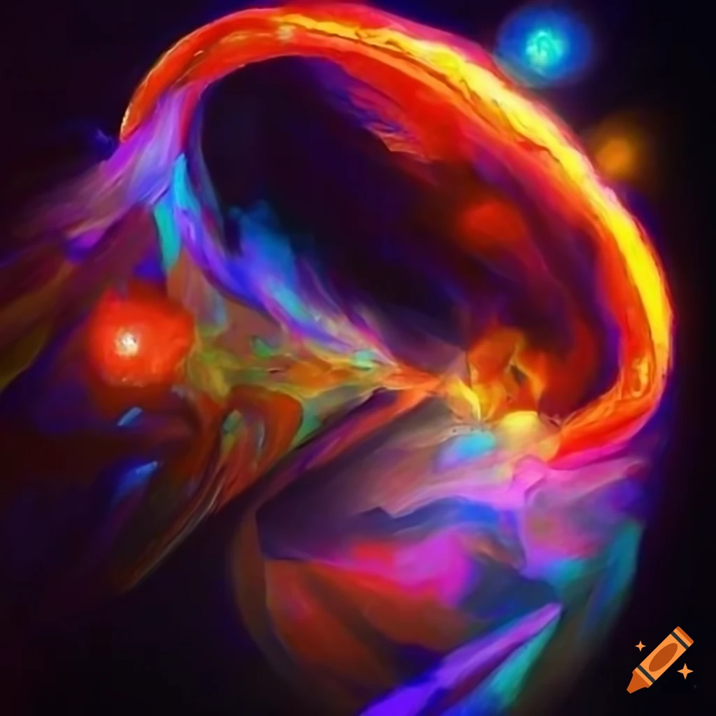 Digital art illustrating the fusion of humans and ai on Craiyon