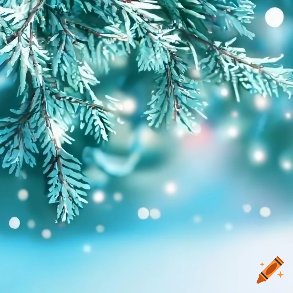 Winter party template with spruces and sprigs