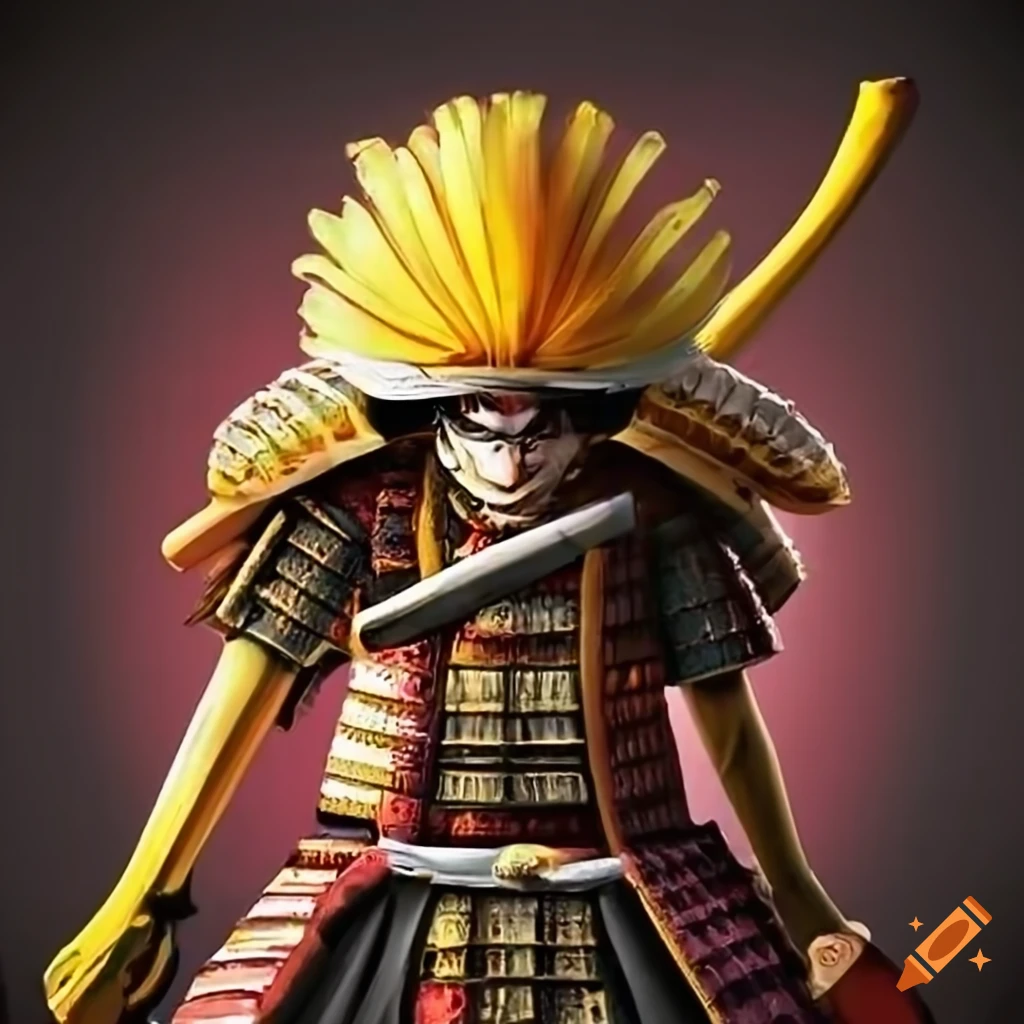 Cover art of a manga featuring a yellow samurai slime on Craiyon