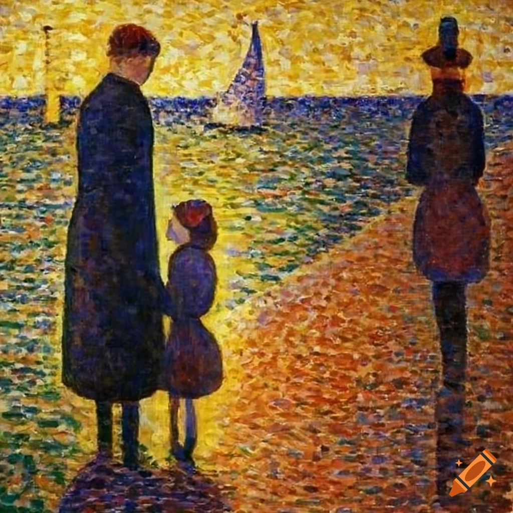 Tempest by georges seurat painting on Craiyon