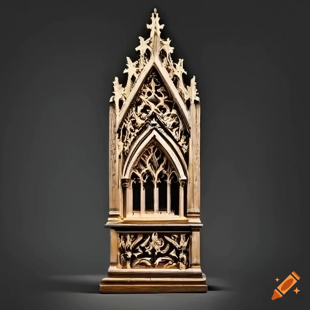 High-definition sculpture of Gothic Ivory Ebony on Craiyon