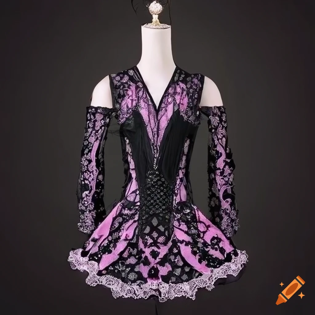 Lace gothic irish dance dress