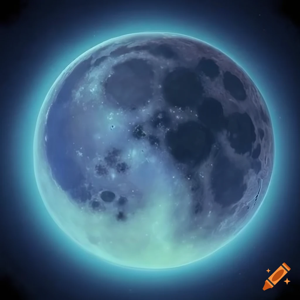 Radiant moon in the night sky on Craiyon