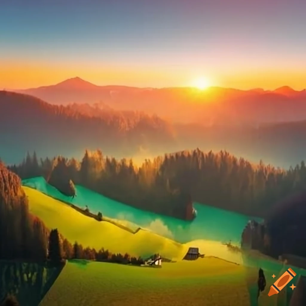 Beautiful bedding landscape on Craiyon