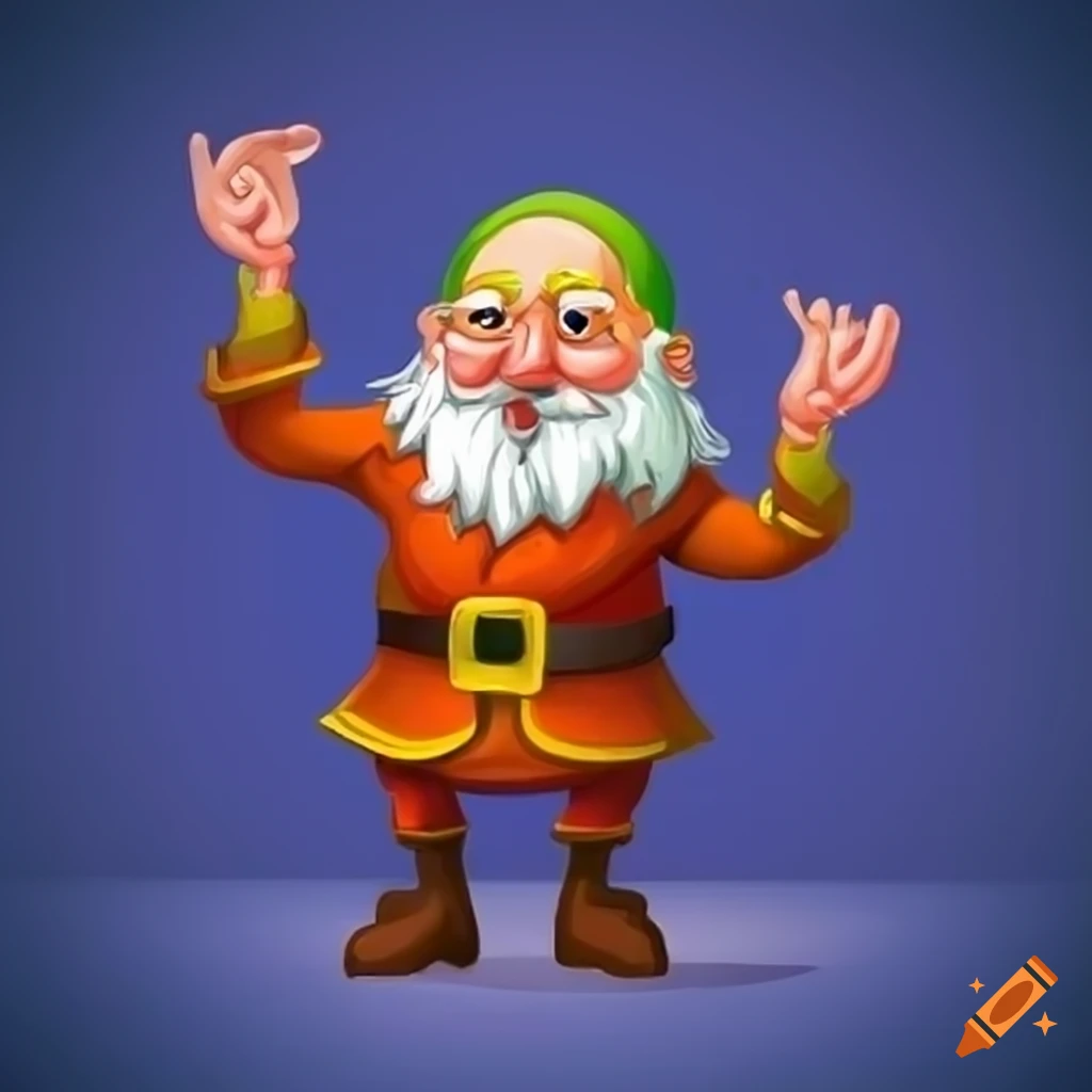 Cartoon image of a worried dwarf
