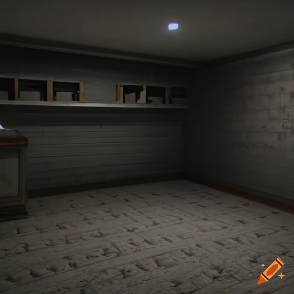 90s-style dimly lit home basement on Craiyon