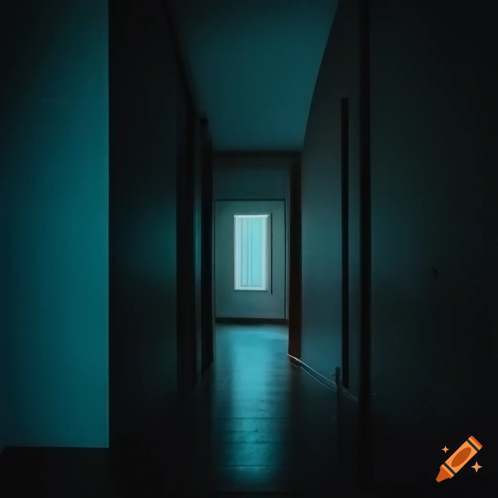 Macabre museum hallway on Craiyon