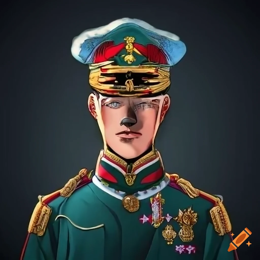 Image of soldiers in royal blue uniforms on Craiyon