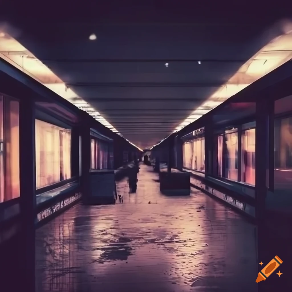 Florida hotel lobby interior with heavy rain outside on Craiyon