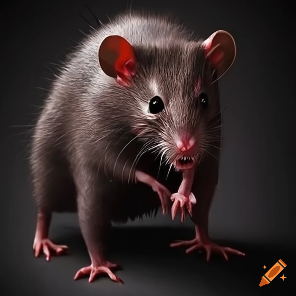 Creepy rat on Craiyon