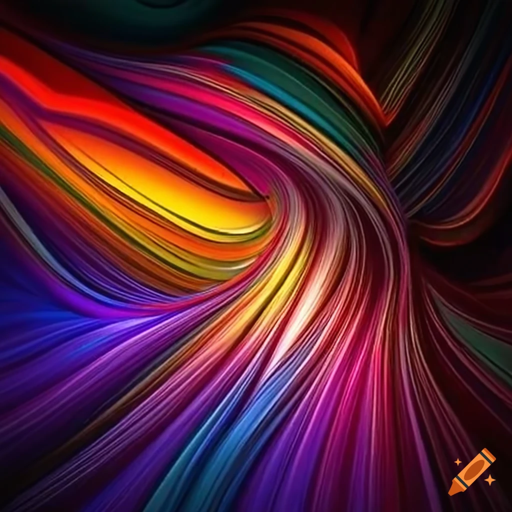 Abstract Blending Lines Artwork