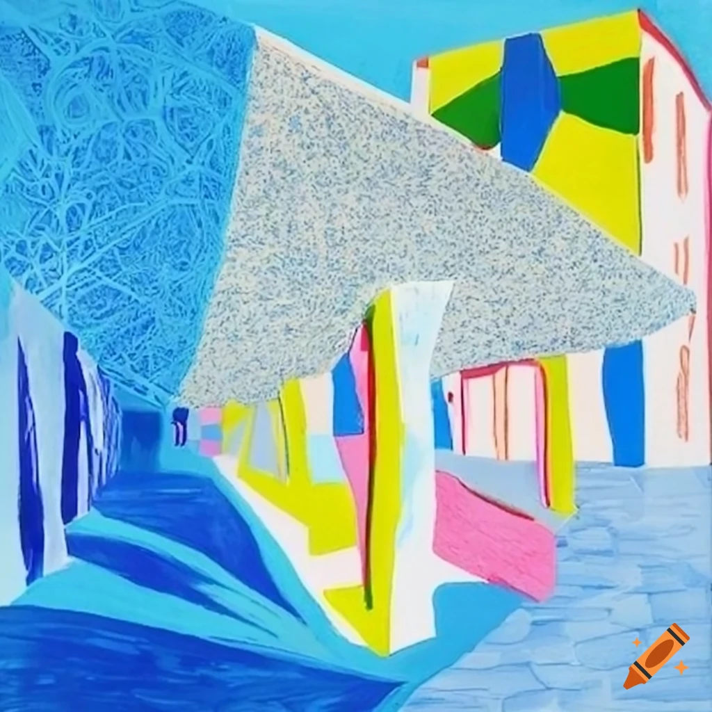 Special-shaped spatial structure inspired by picasso and hockney on Craiyon