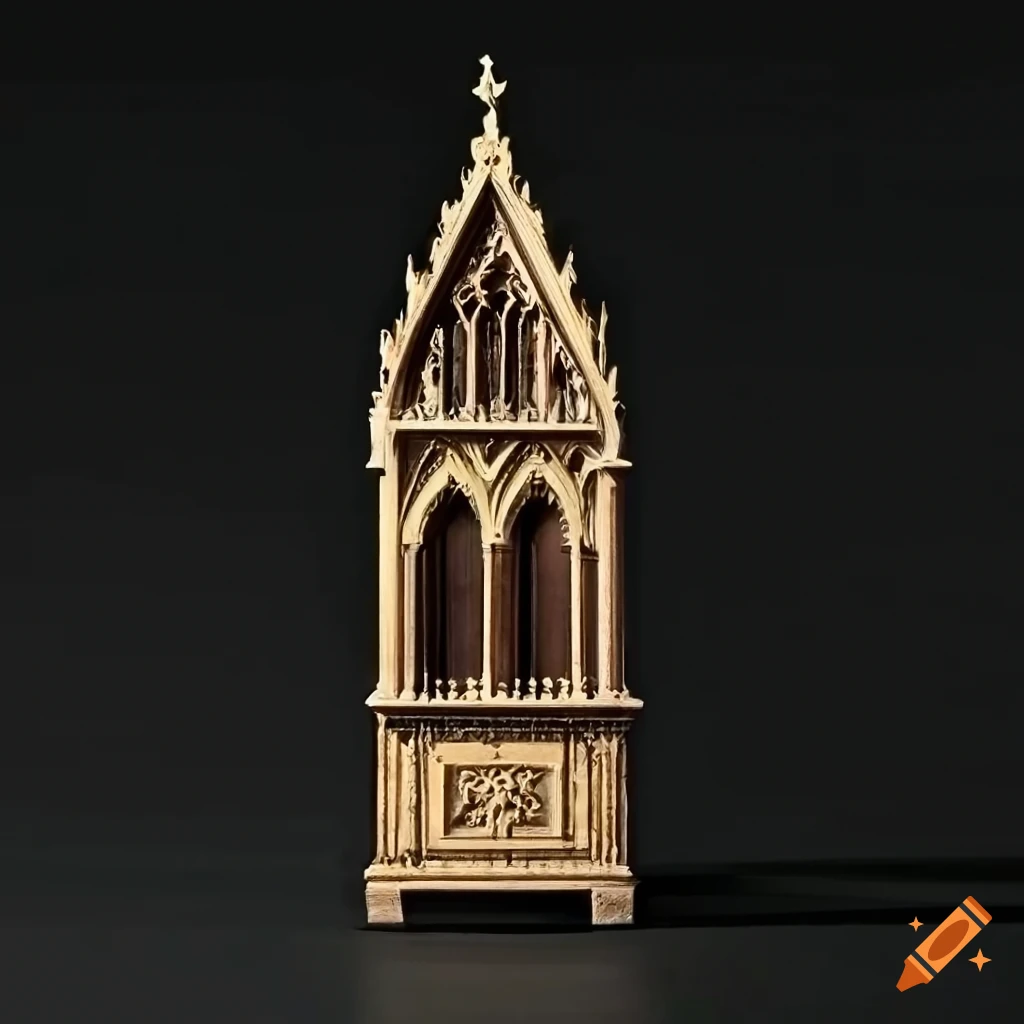 Gothic ivory ebony carving artwork on Craiyon