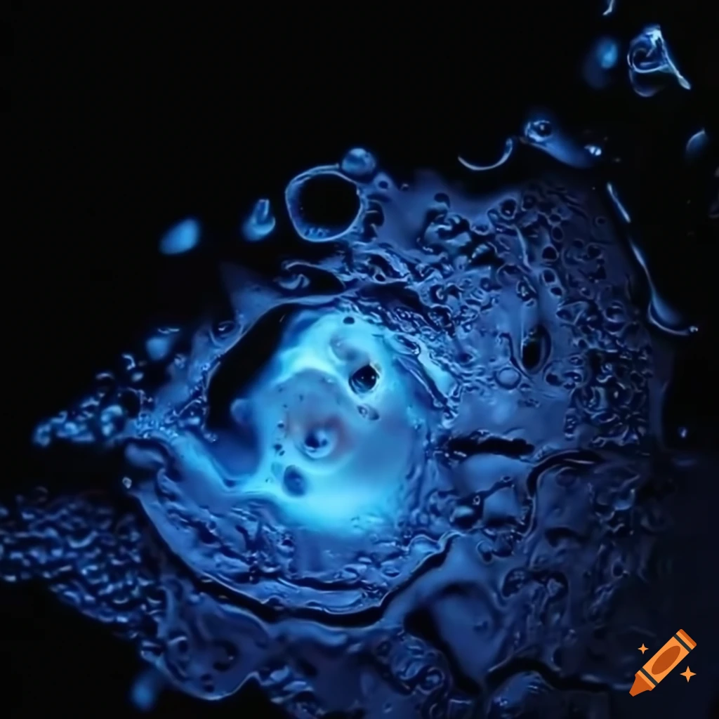 Close-up view of frothy drink on Craiyon