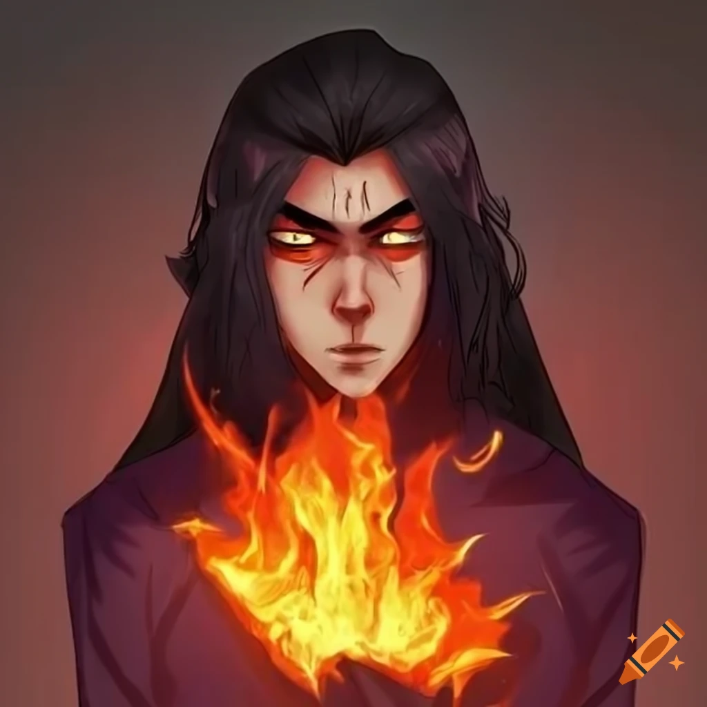 Ukiyo-e painting of a man with purple eyes and black staff on Craiyon