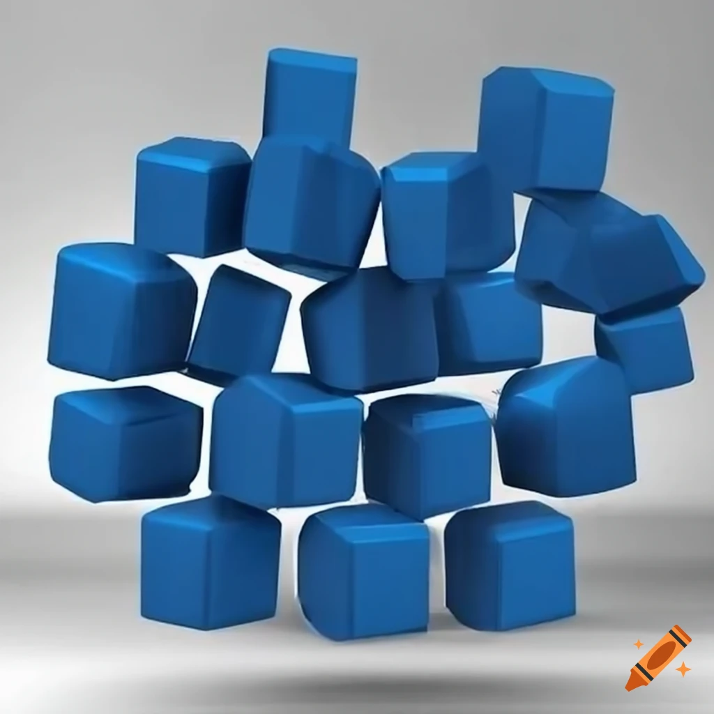 Many yellow cubes on Craiyon