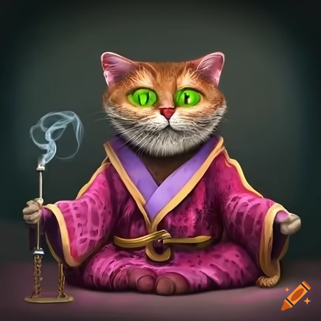 Cartoon realistic samurai cat on Craiyon