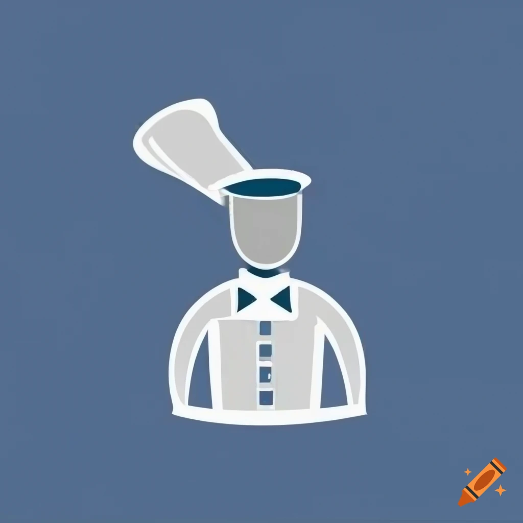 Restaurant server logo with a blue towel on Craiyon
