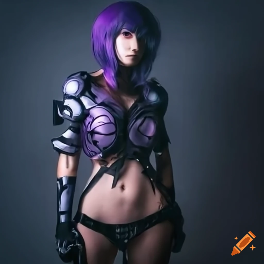 Cosplayer Dressed As Motoko Kusanagi From Cyberpunk Anime On Craiyon