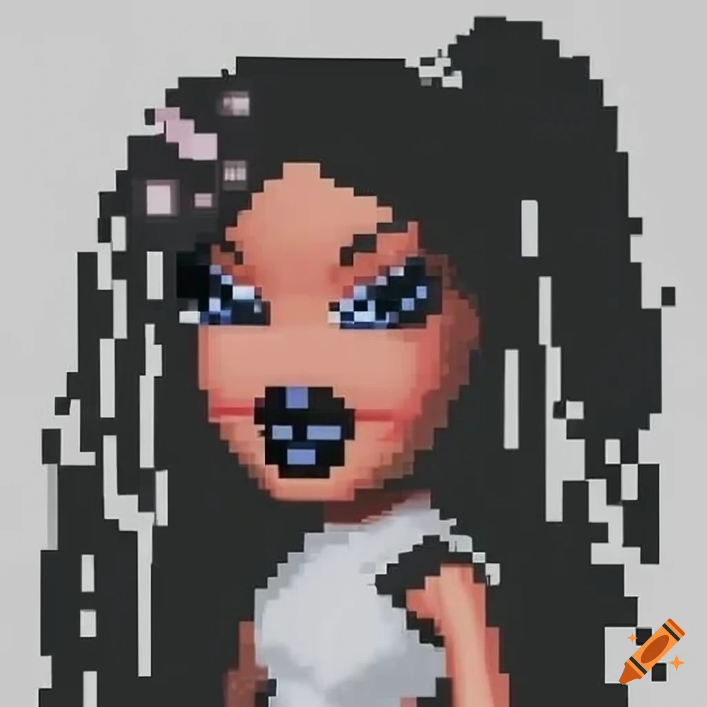 Portrait of a singer in snes-style pixel art on Craiyon
