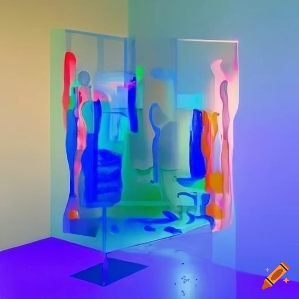 Artwork of melting figures and buildings on Craiyon