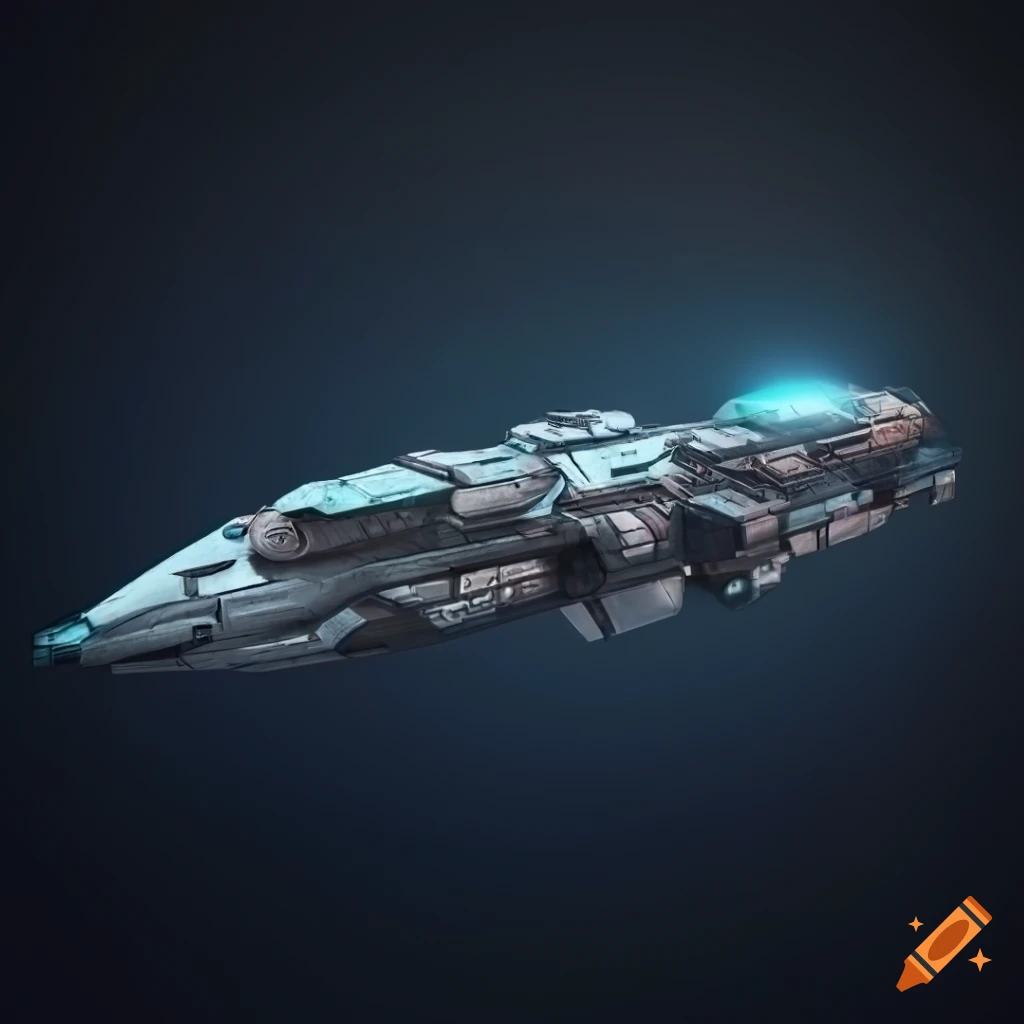 Futuristic cargo spaceship