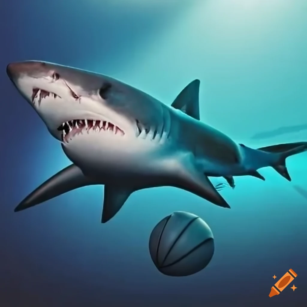 Soccer player shark holding a flashlight on Craiyon