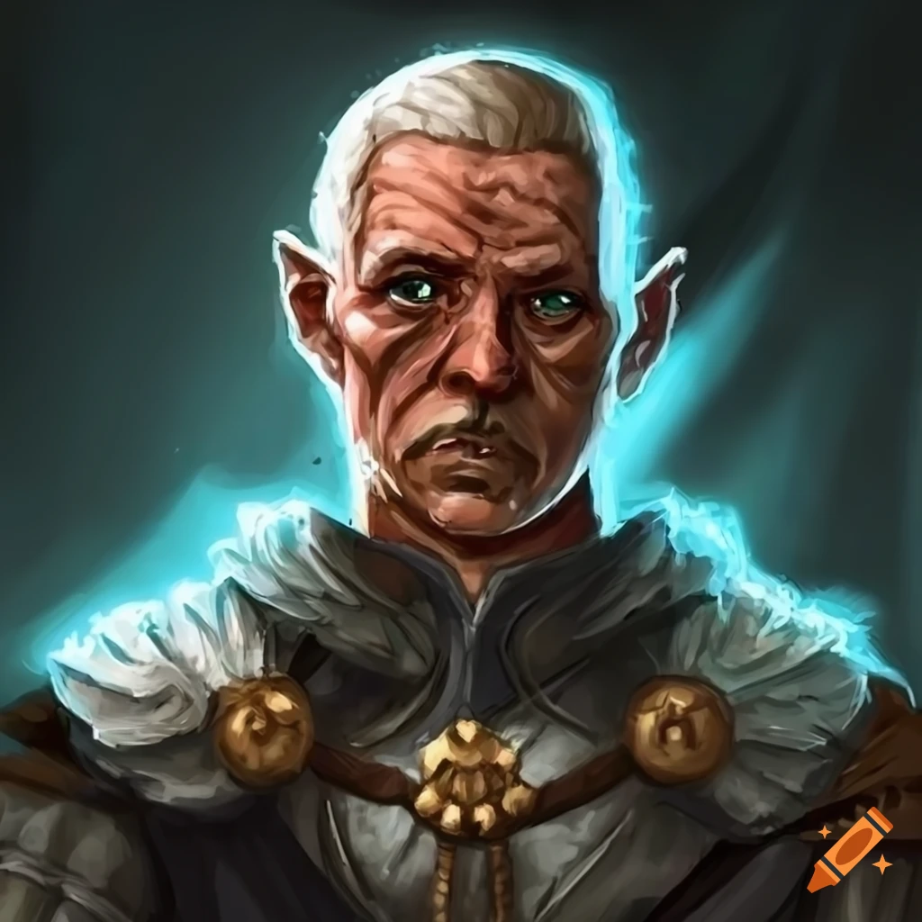 Portrait of a male human fighter in dungeons and dragons style on Craiyon