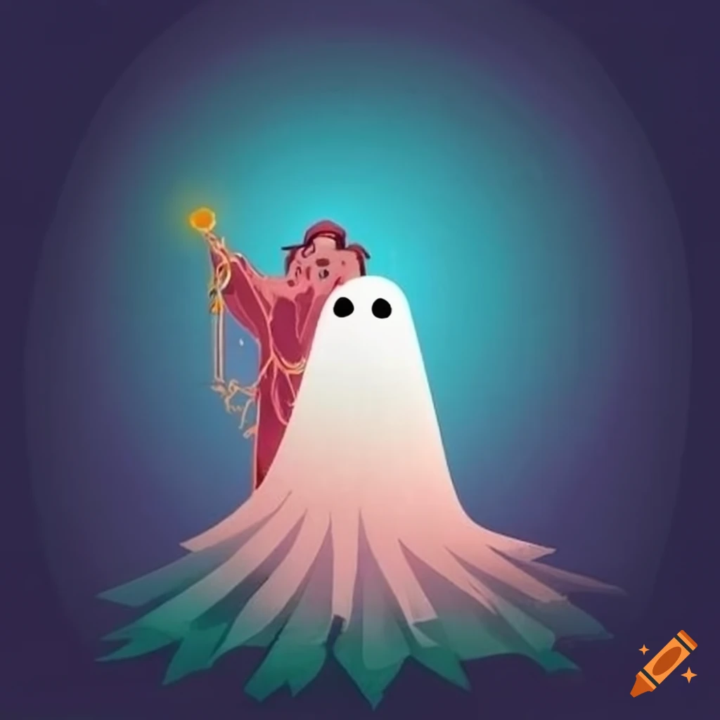 Ghost and god meeting artwork on Craiyon