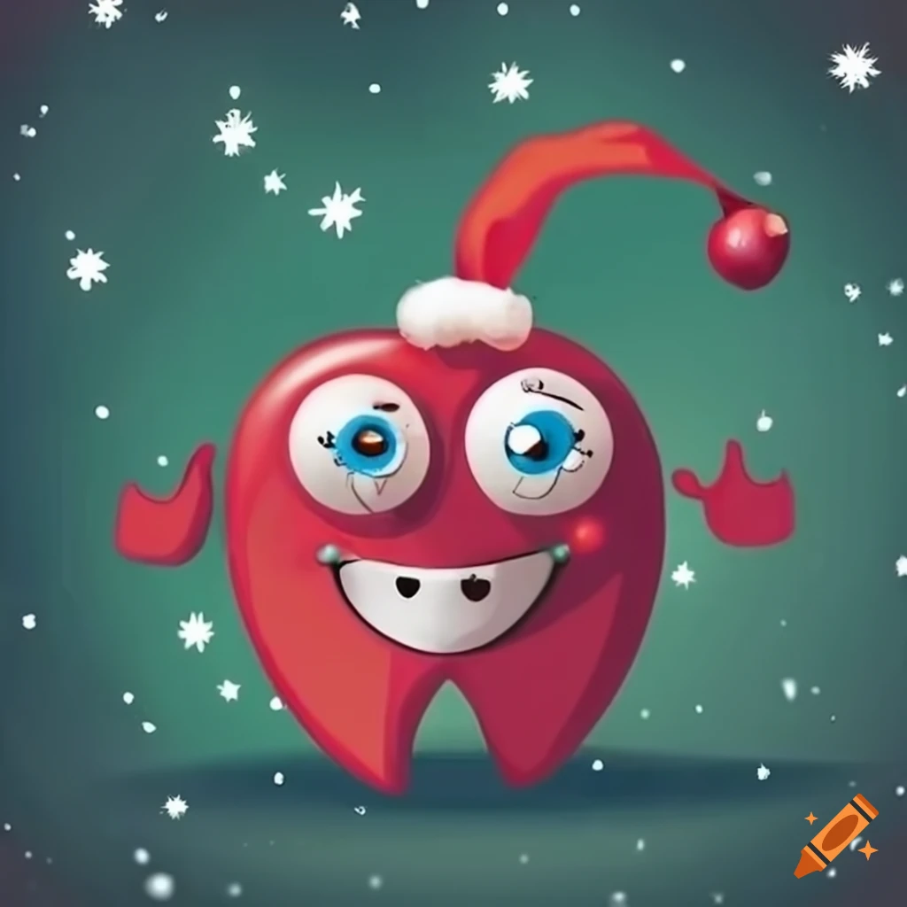 Christmas card with smiling teeth on Craiyon