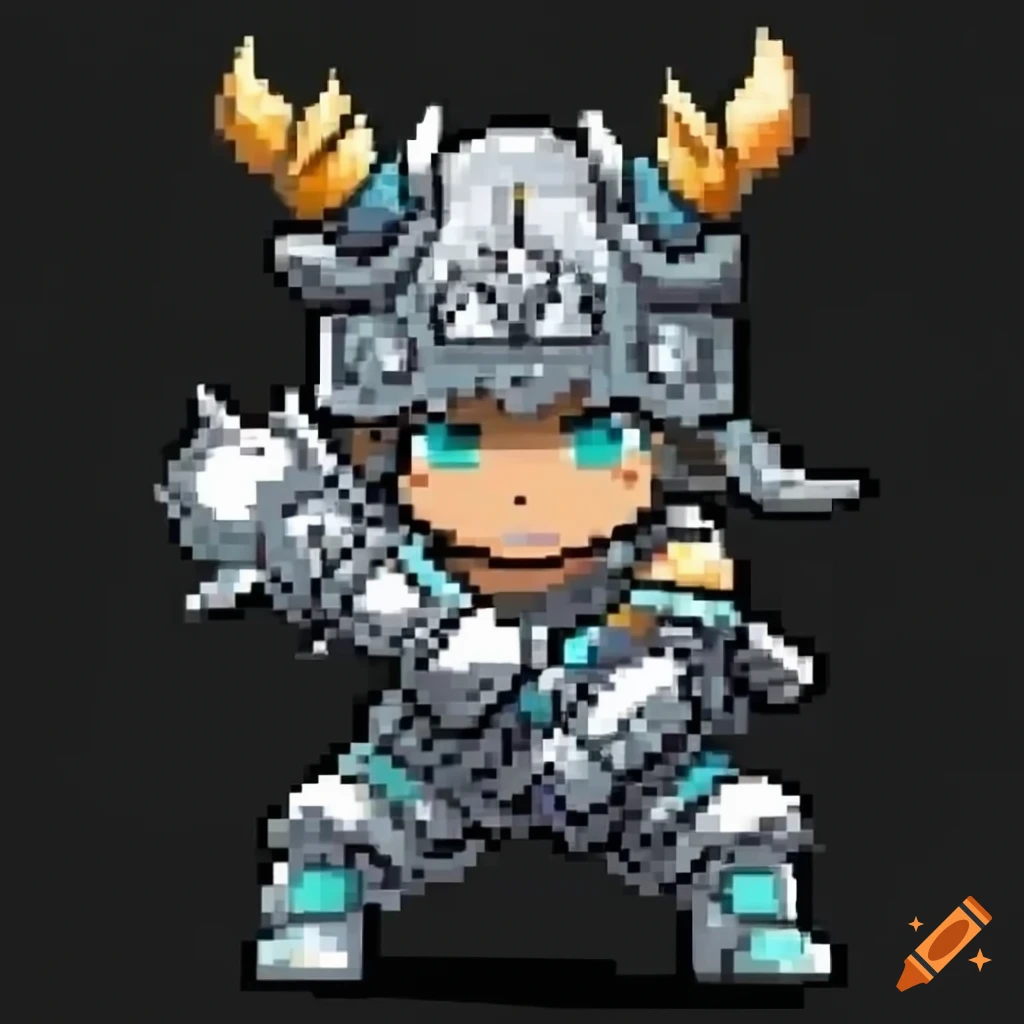 Viking Fusion with Armored Knight character on white background on Craiyon