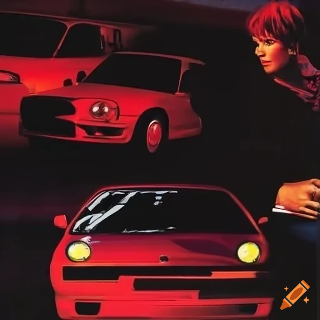 Album cover with 90s jdm cars and euro pop music