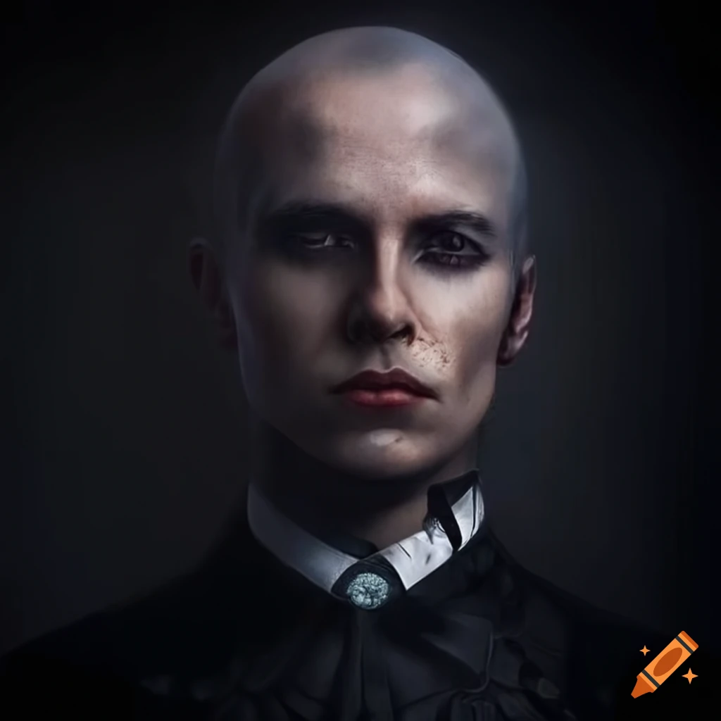 Hyper realistic painting of a gothic noble man