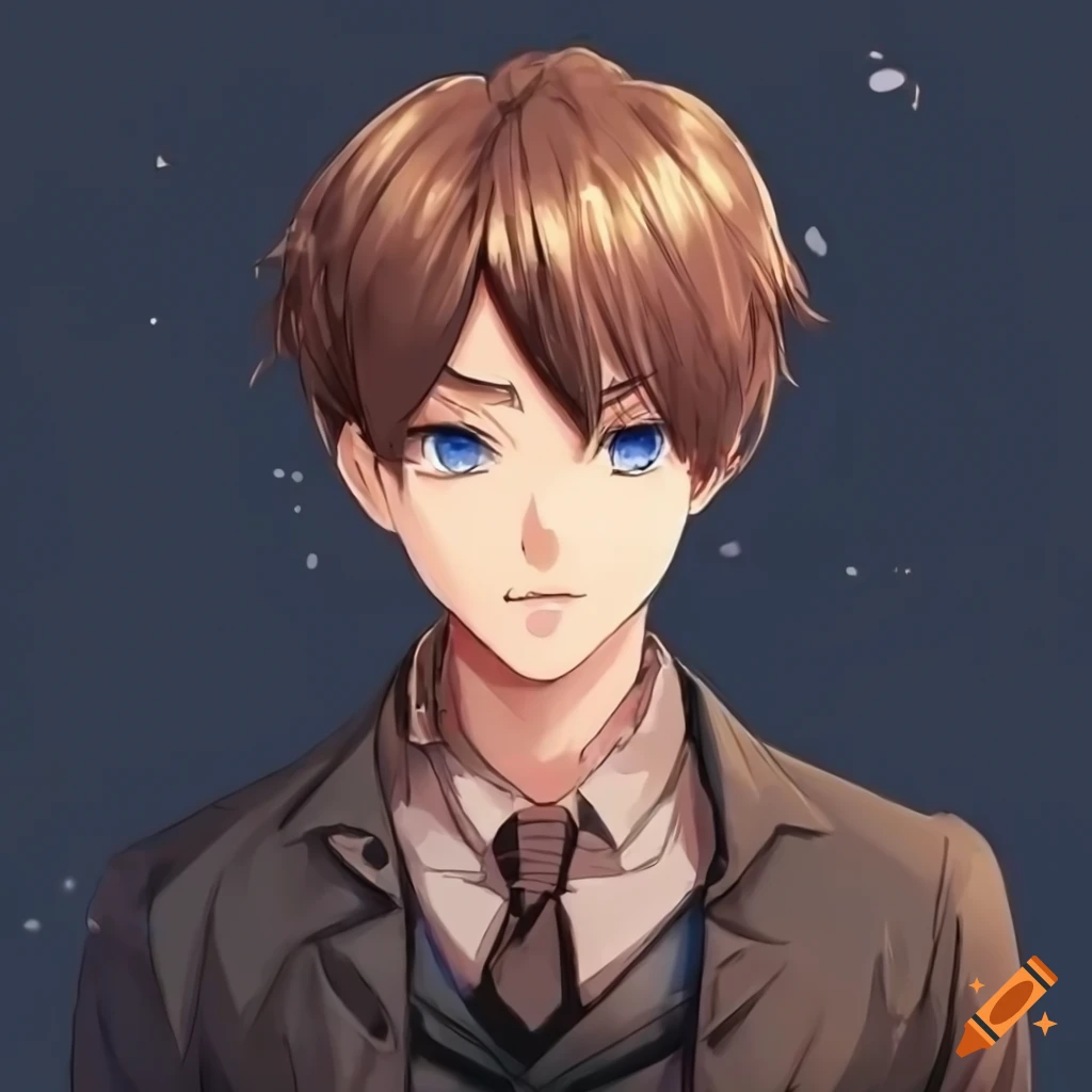 Anime style portrait of a nerdy male mathematician on Craiyon