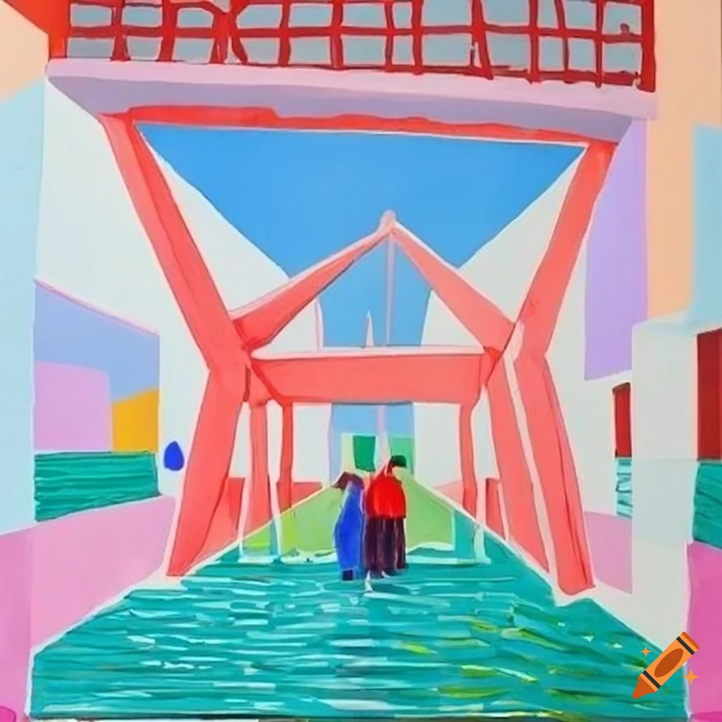 David hockney-inspired special-shaped spatial structure in arts ...