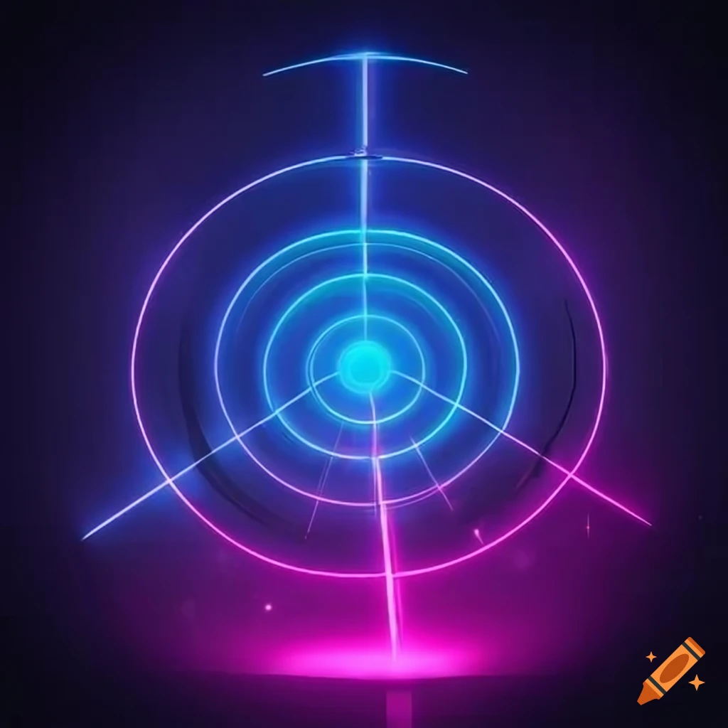 Futuristic neon sky chart for november 23