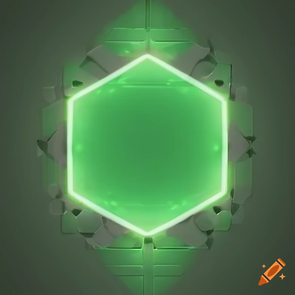 Green hexagon led background