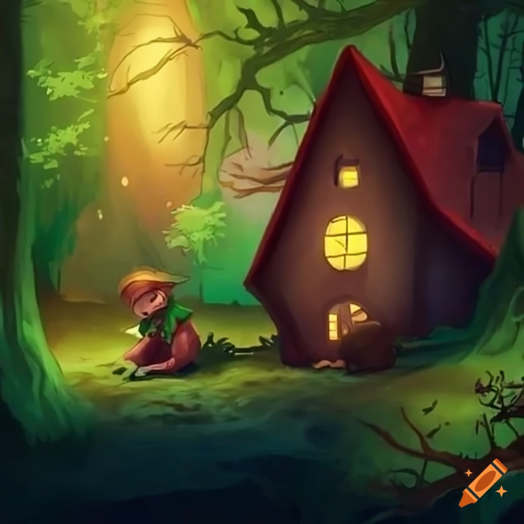 Image of a stressed elf in a magical forest on Craiyon