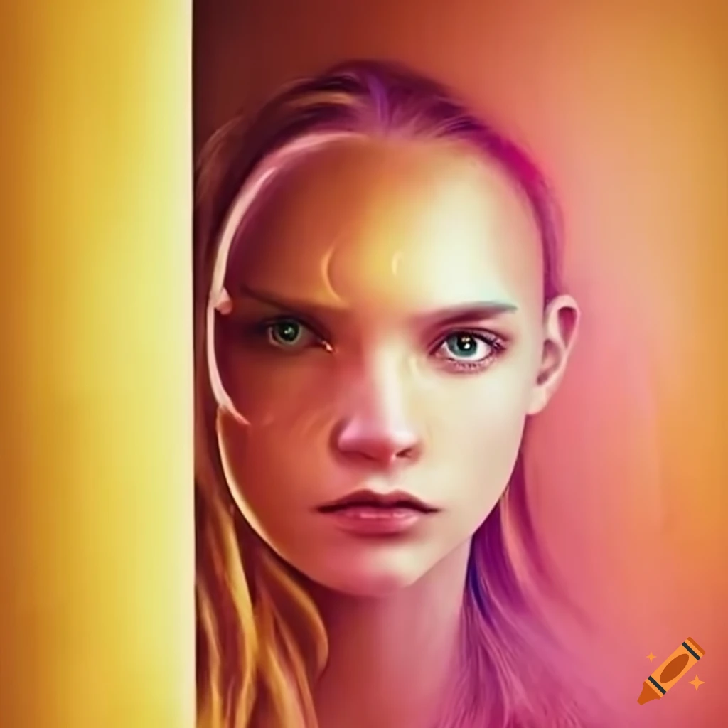 Artwork of a woman spirit passing through a hospital wall on Craiyon