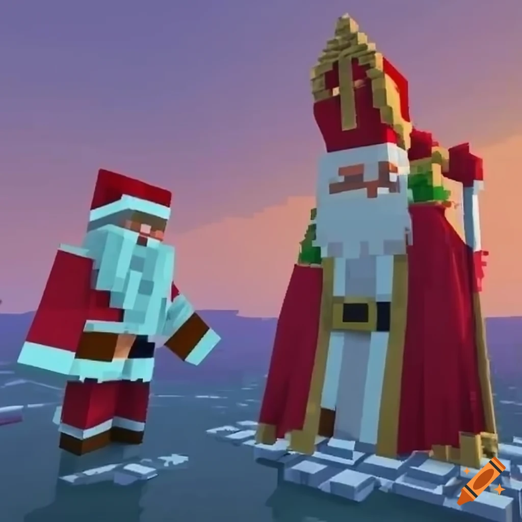 Minecraft santa claus character on Craiyon