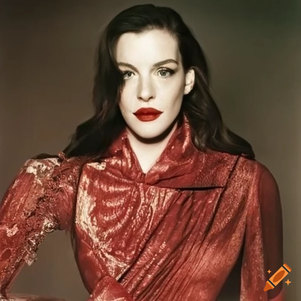 Liv tyler wearing a beautiful dress on Craiyon