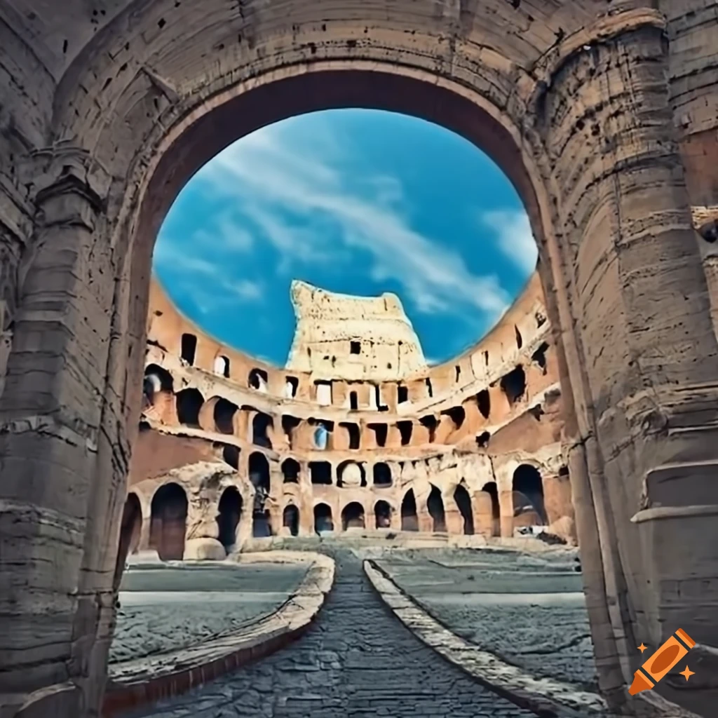 Colosseum in rome destroyed by earthquake and tsunami on Craiyon