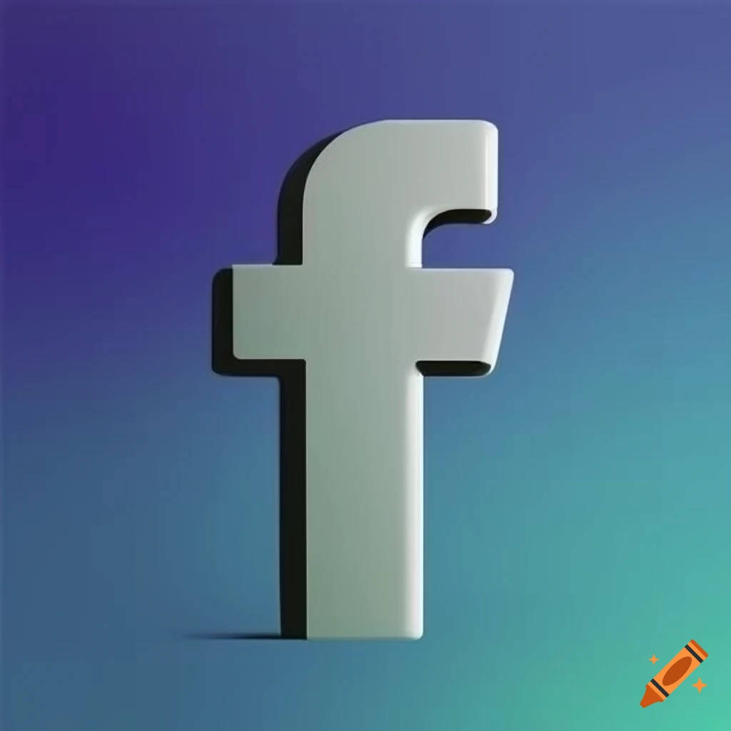 Colorful facebook logo on Craiyon