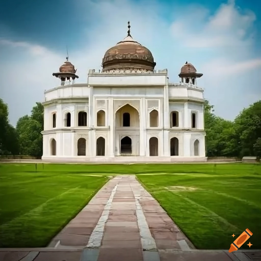 Front view of Mughal Mahal White House Whitemarsh Lynnewood on Craiyon